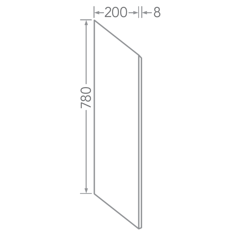 Immix Rake Glass 200mm Panel (Pack of 4) | Stairparts Direct