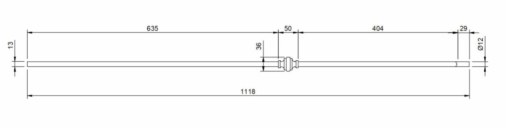 Harehope Black Metal Staircase Spindle (13mm) | Stairparts Direct