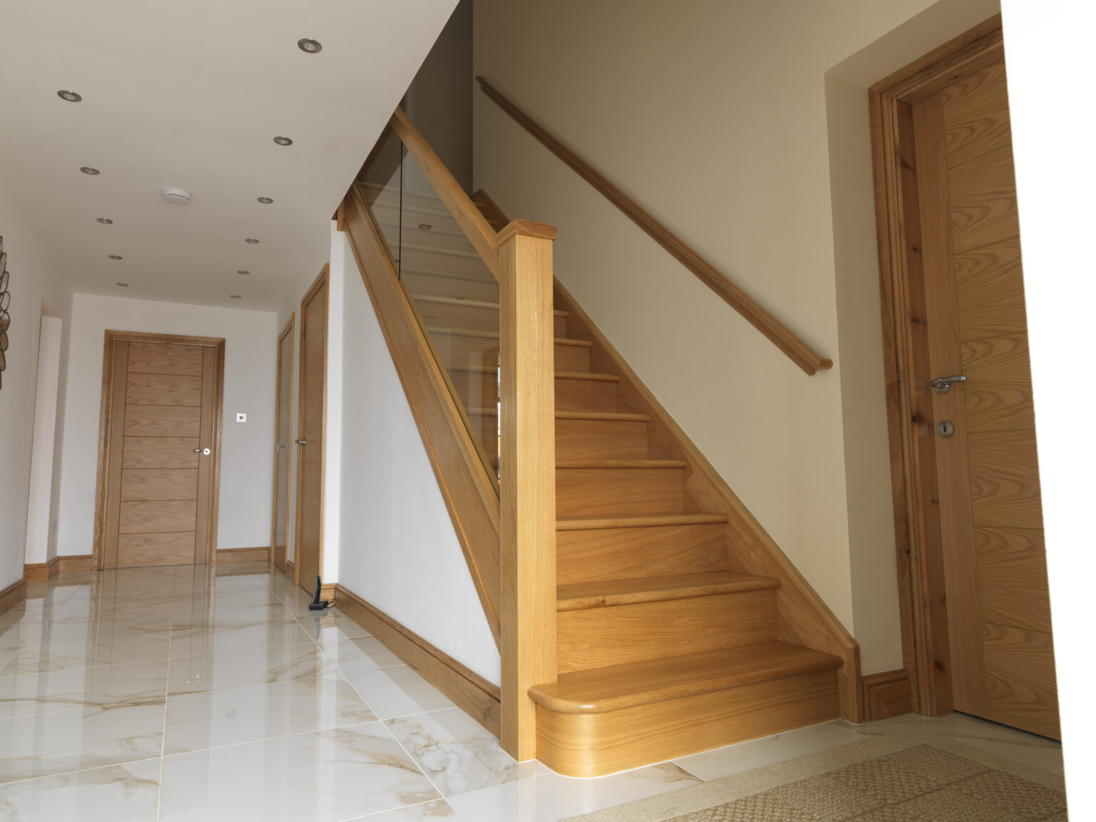 59 x 59mm Solid Oak Handrail Grooved or Ungrooved | Stairparts Direct